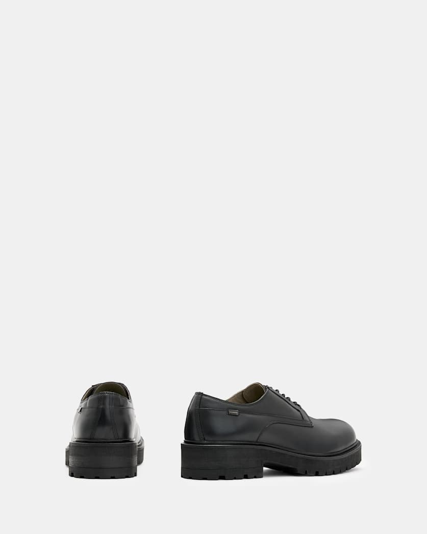 Hank Leather Derby Shoes Black | ALLSAINTS